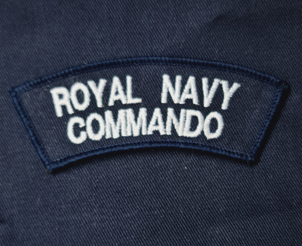 Royal Navy Commando Blue PCS Shoulder Flash / Mud Guard – Badge Workshop