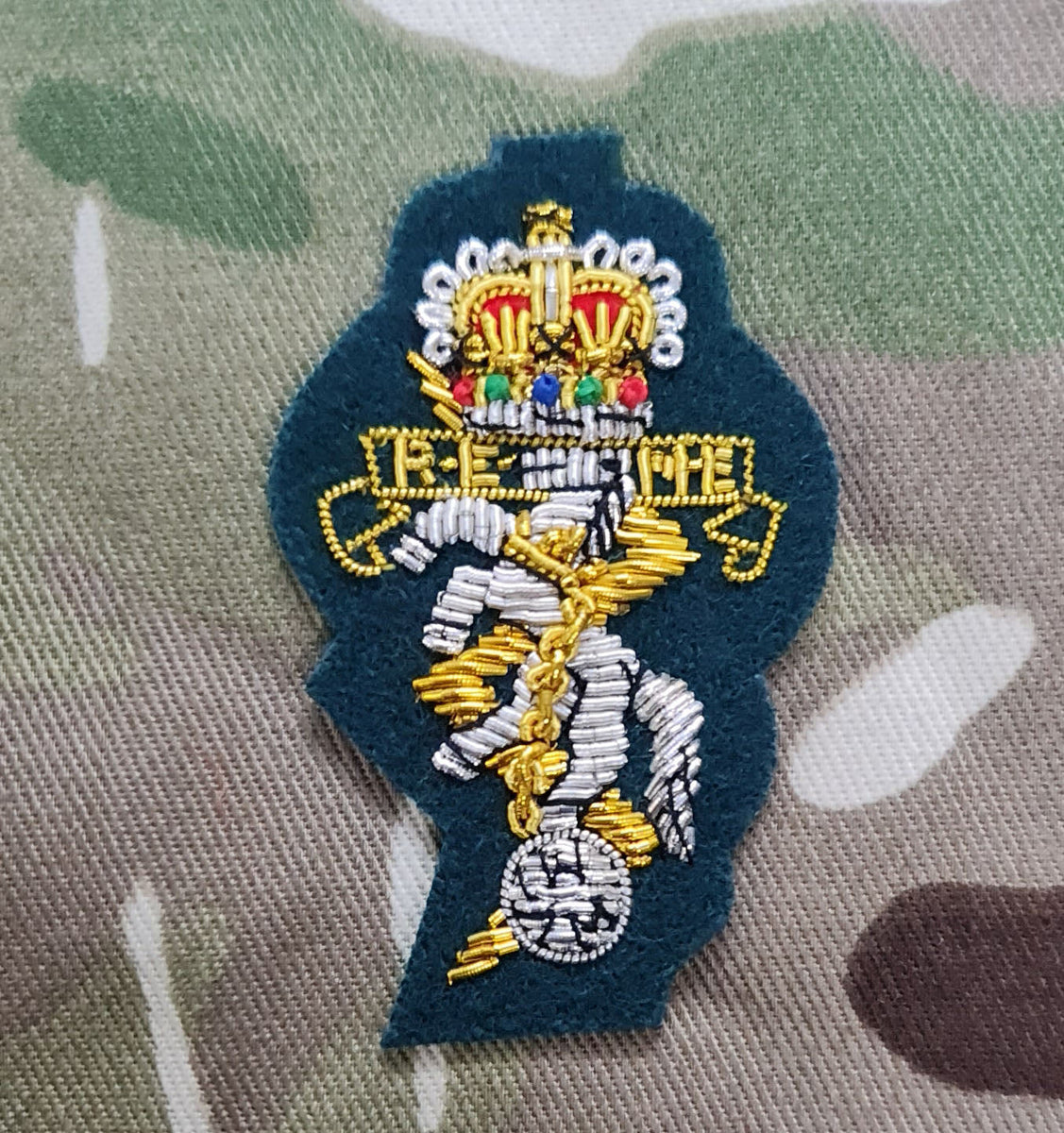 Royal Electrical & Mechanical Engineer REME Commando Green Bullion Off ...