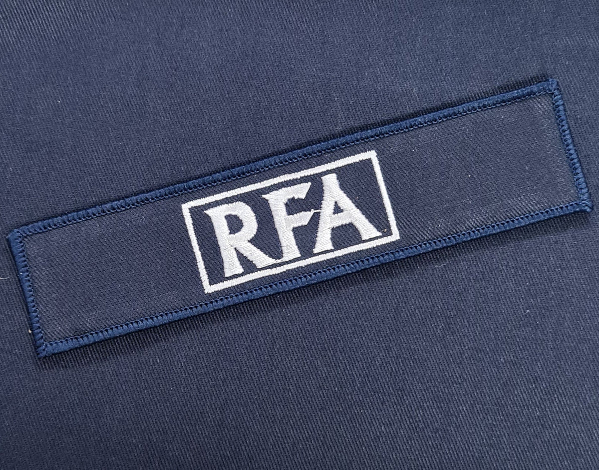 Royal Fleet Auxiliary RFA (abbreviation) PCS Navy Blue Chest Identific ...