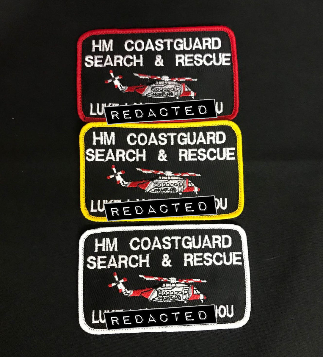 Bespoke Pilot / Crew Team Name Badge - HM Coastguard Search & Rescue ...