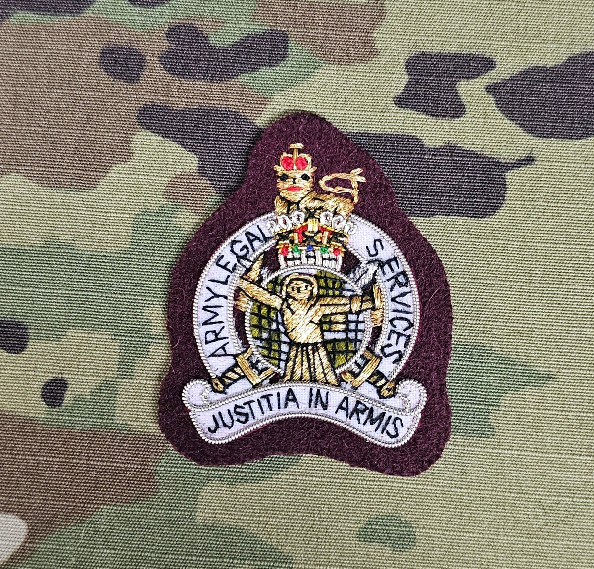 Army Legal Service (AGC ALS) Officers Bullion stitched Beret Badge (CI ...