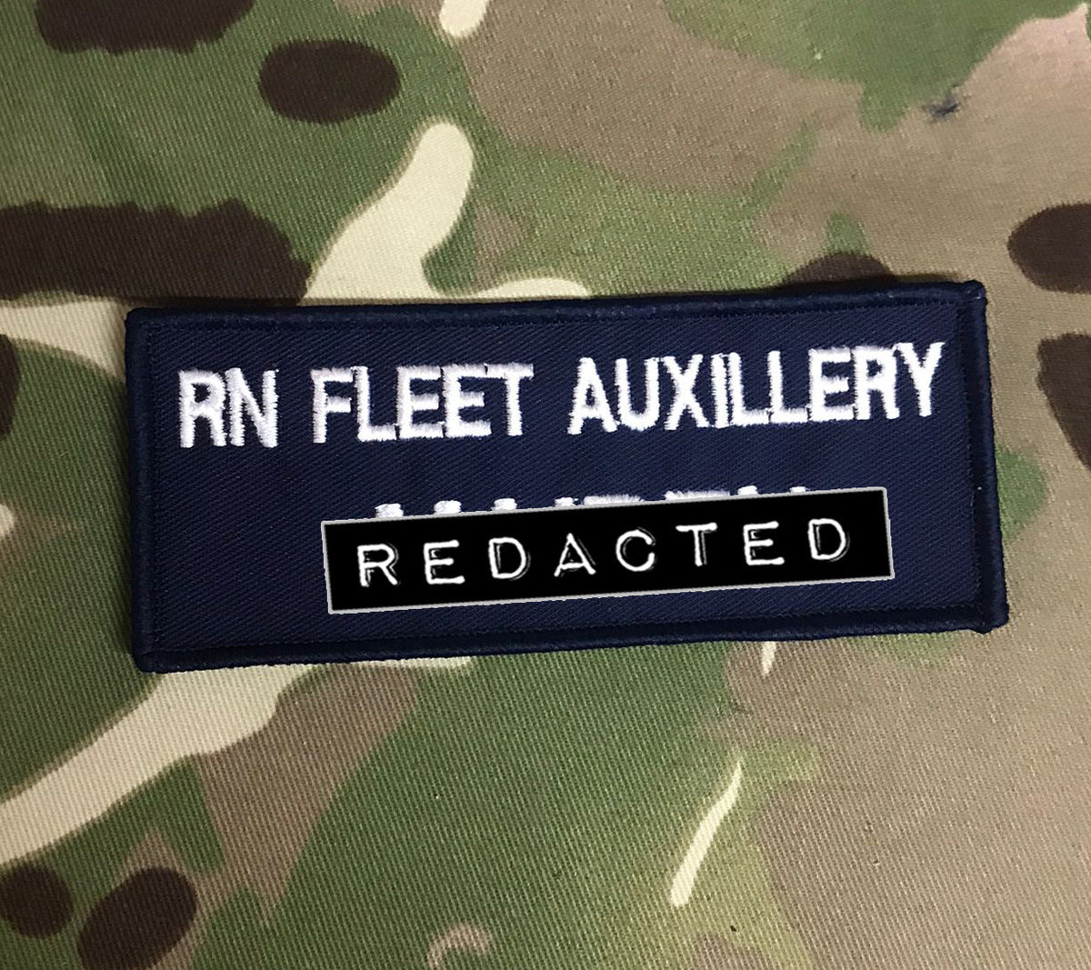 Royal Fleet Auxiliary (Top Text) - Royal Navy Logo - Name Tape - RIG22 ...