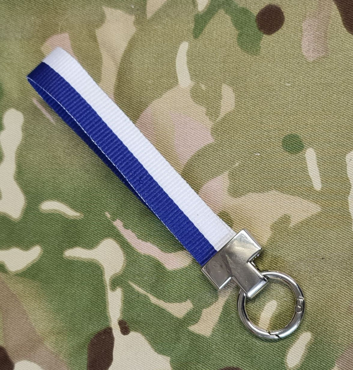 Regimental Belt Loop - Key Ring Nickel chrome spring loaded keyring- C ...